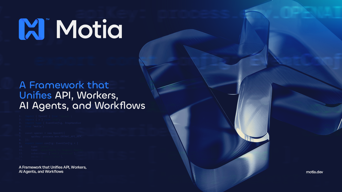 Motia - Unified Backend Framework for APIs, Events, and AI Agents